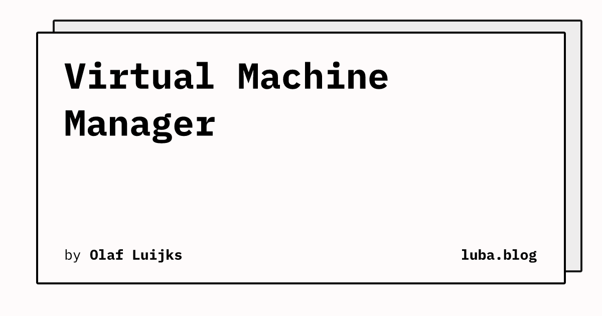 Virtual Machine Manager :: luba.blog